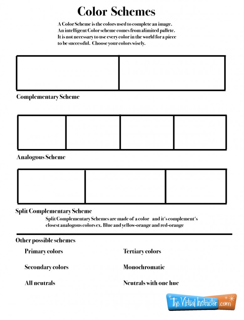 Color Wheel Chart for Teachers and Students