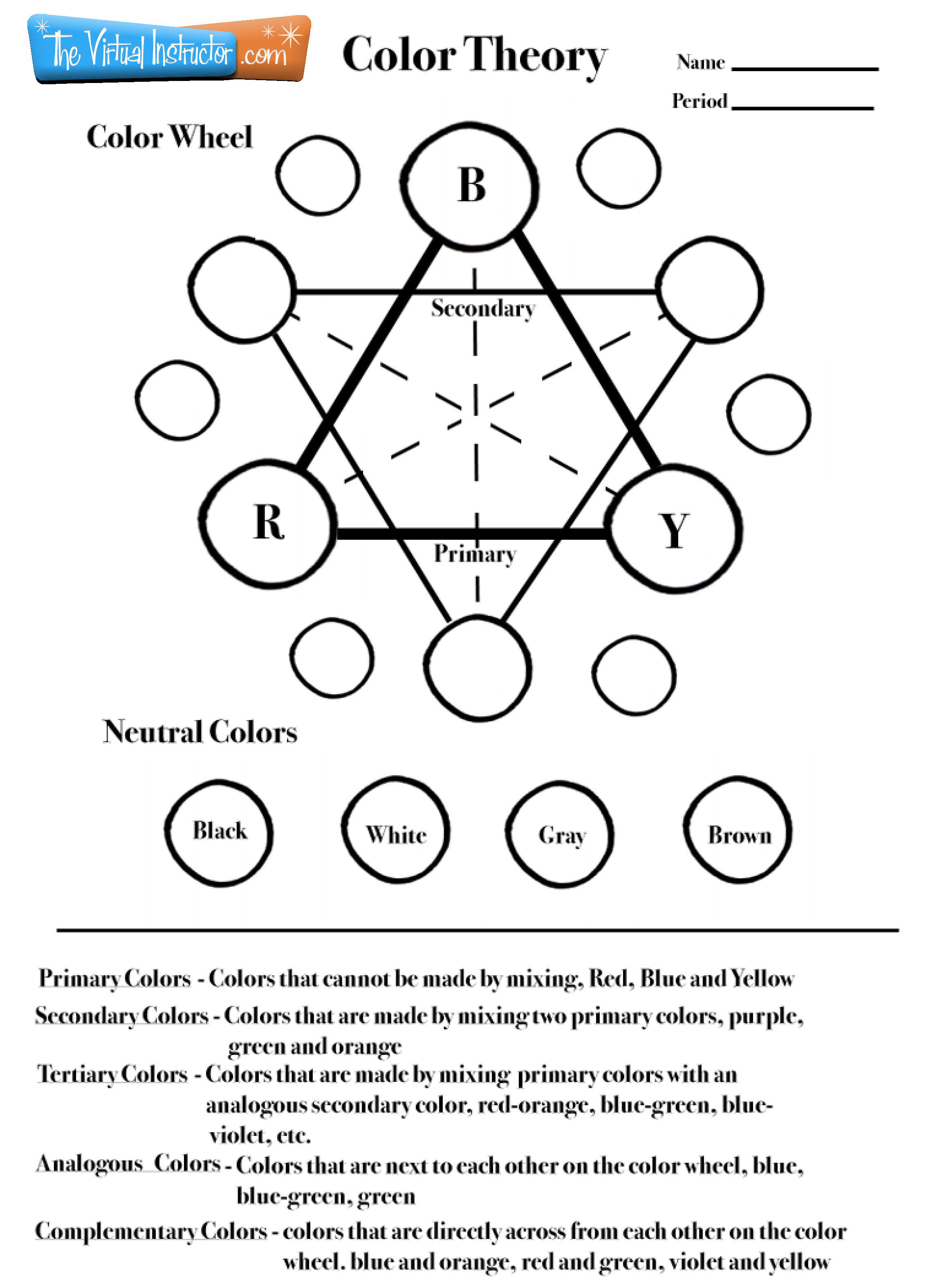 Color Wheel Chart For Teachers And Students