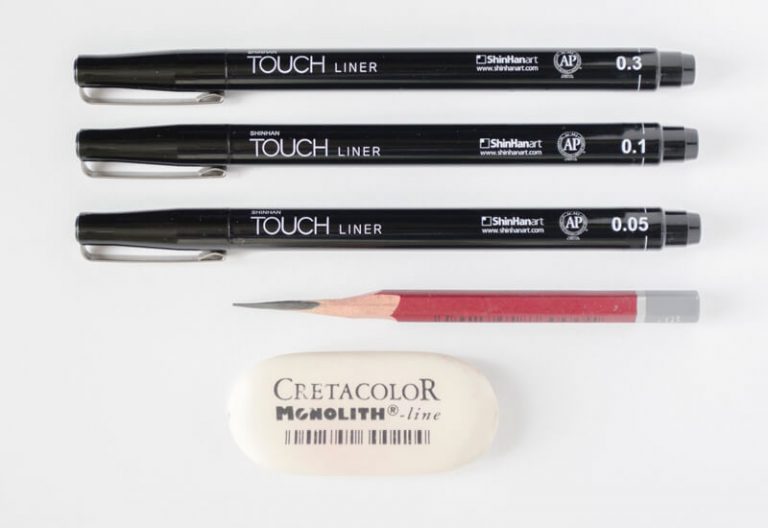 Drawing Natural Textures with Ink Liners