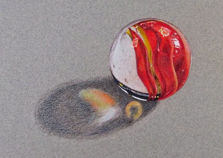 How to Draw a Realistic Marble with Colored Pencils