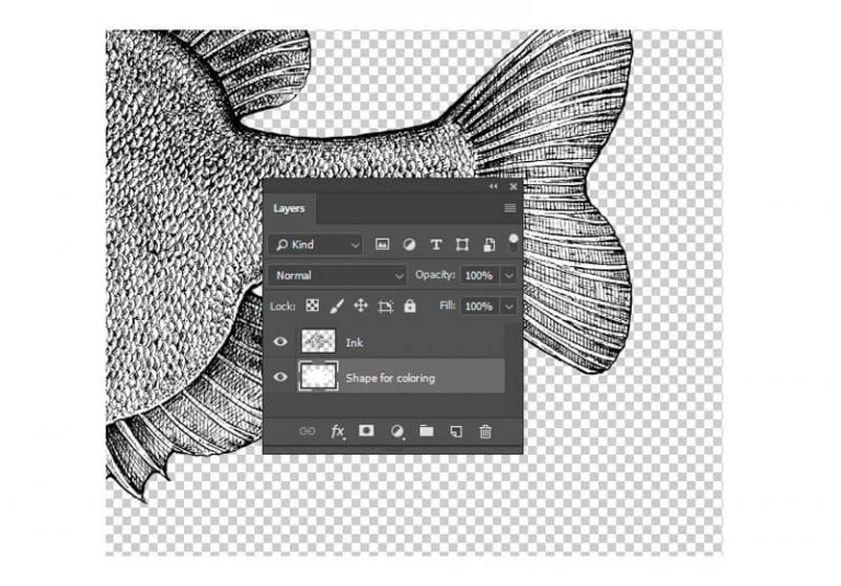 Draw a Fish: Pen and Ink Drawing with Digital Painting