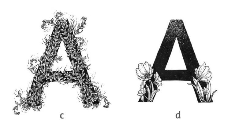 Drawing Letters with Pen and Ink