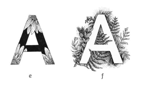 Drawing Letters with Pen and Ink